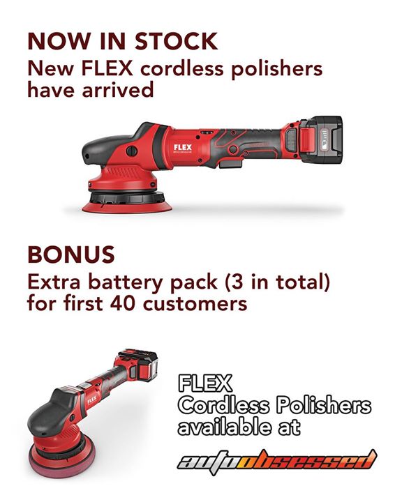 New cordless polishers have finally arrived! The new FLEX PE rotary and XFE orbital polishers ...