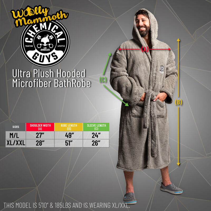 Chemical Guys Wooly Mammoth Bath Robe M/L – Auto Obsessed
