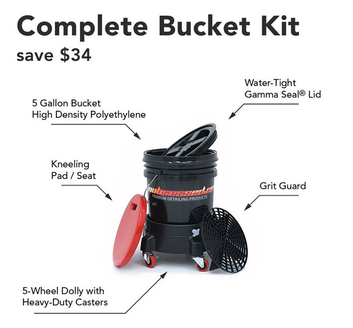 Get a good wash bucket kit. Complete wash bucket kit includes 5-gal ...