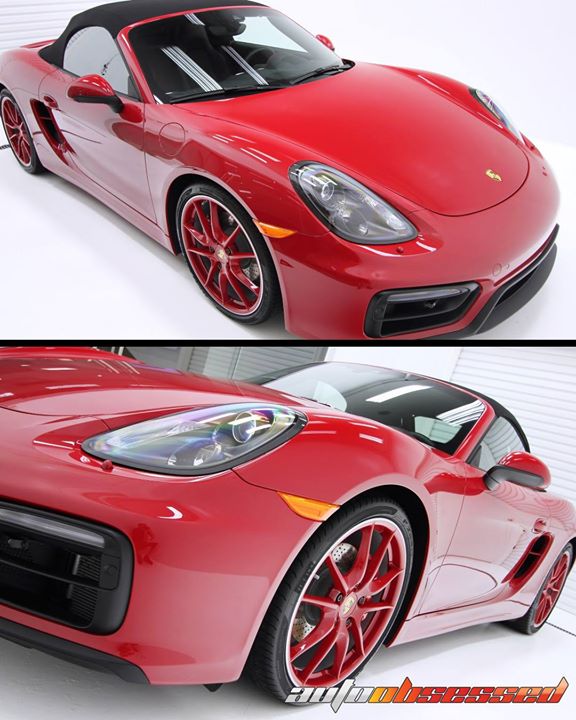 2015 Porsche Boxster GTS with wheels and body in Carmine Red. Complete ...