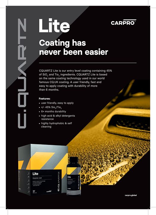 NEW FROM CARPRO: CQUARTZ Lite! Pre-Orders Available